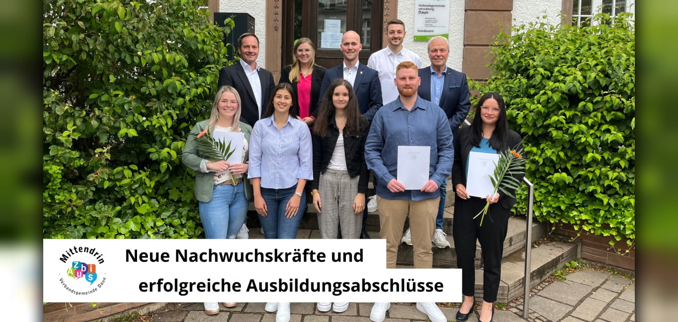 Neue Nachwuchskräfte und erfolgreiche Ausbildungsabschlüsse | Verbandsgemeinde Daun