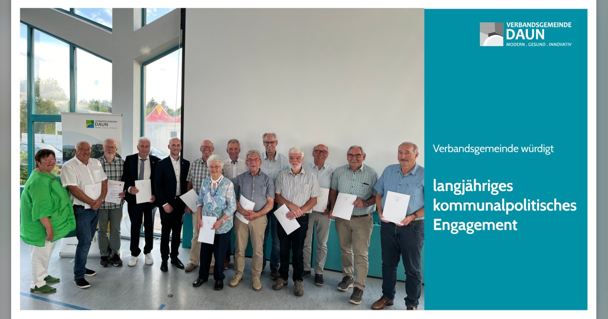 Verbandsgemeinde würdigt langjähriges kommunalpolitisches Engagement | Verbandsgemeinde Daun